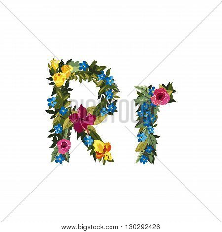 R Letter. Flower Vector & Photo (Free Trial) | Bigstock