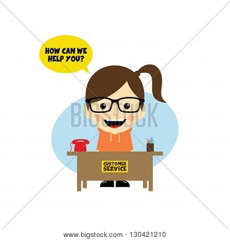 Customer Service Desk Vector & Photo (Free Trial) | Bigstock