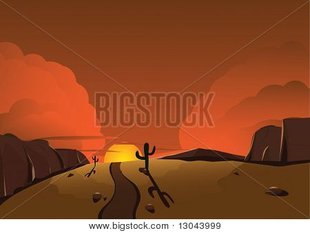 Evening Landscape Vector & Photo (Free Trial) | Bigstock