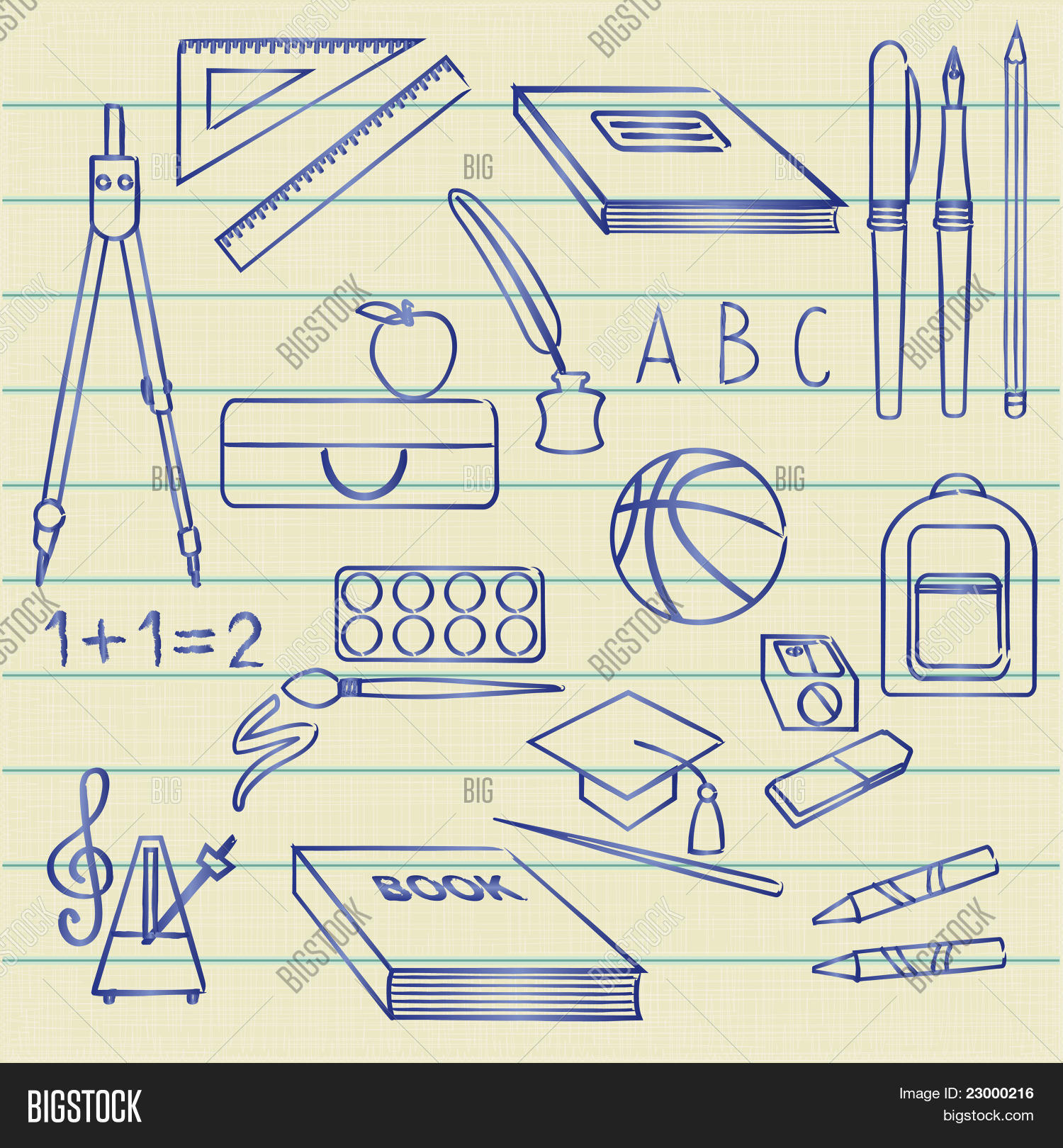 Hand Drawn School Vector & Photo (Free Trial) | Bigstock