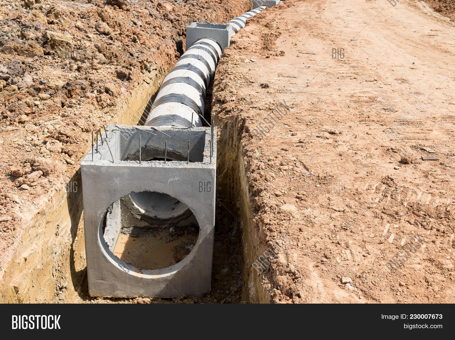 Concrete Drainage Pipe Image & Photo (Free Trial) | Bigstock