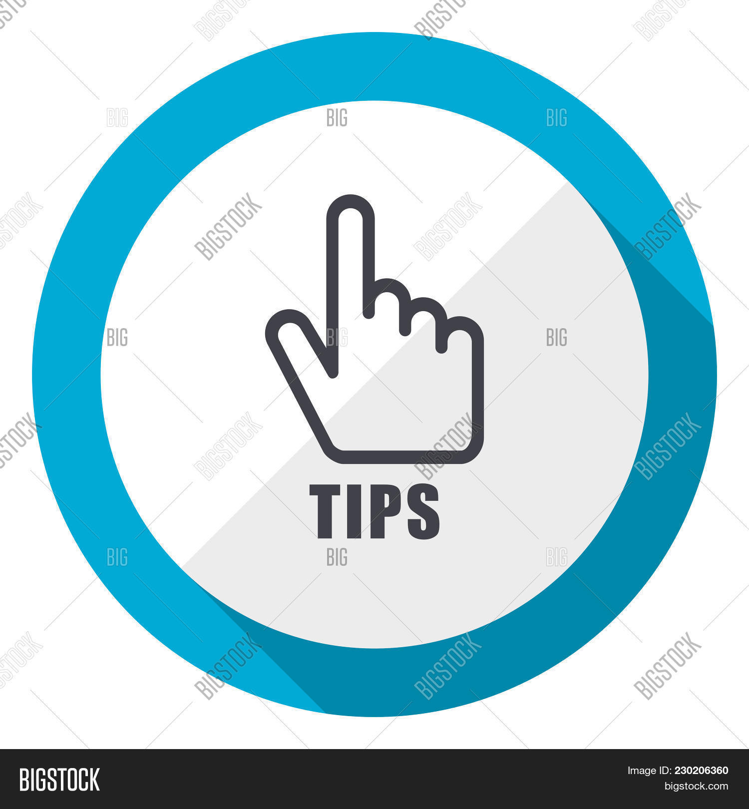 Tips Blue Flat Design Image & Photo (Free Trial) | Bigstock