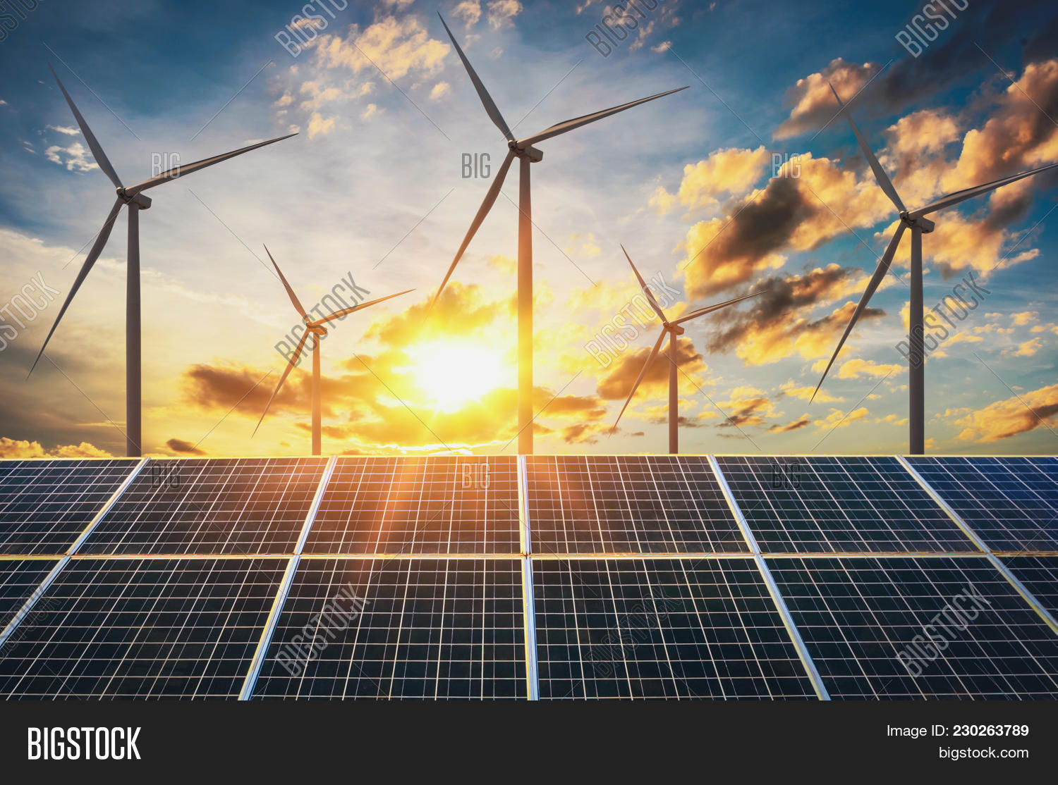 Wind Turbine Solar Image & Photo (Free Trial) | Bigstock