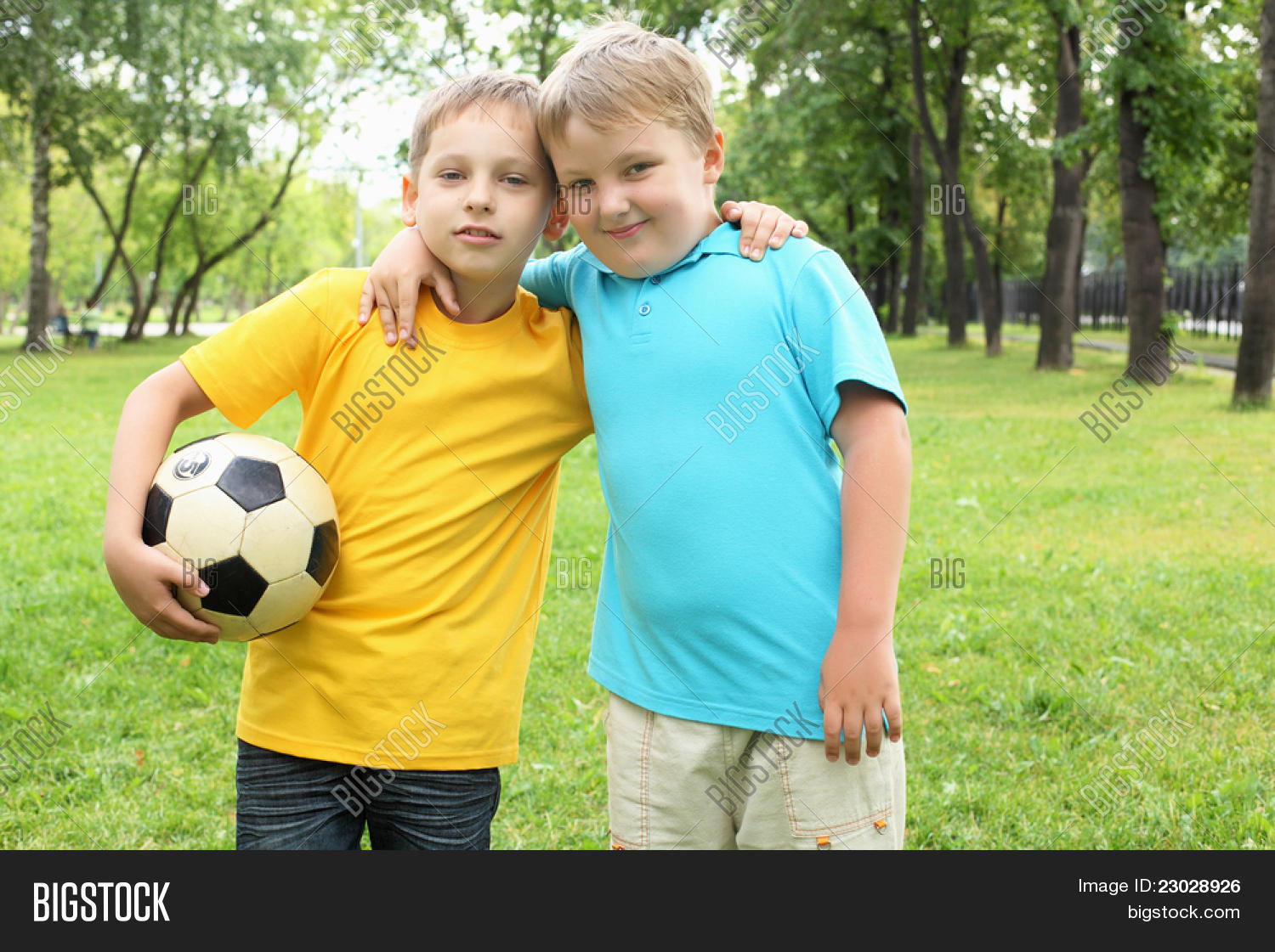 Two Boys Park Ball Image & Photo (Free Trial) | Bigstock