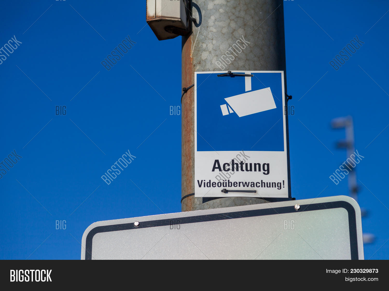 Monitoring Camera Sign Image & Photo (Free Trial) | Bigstock