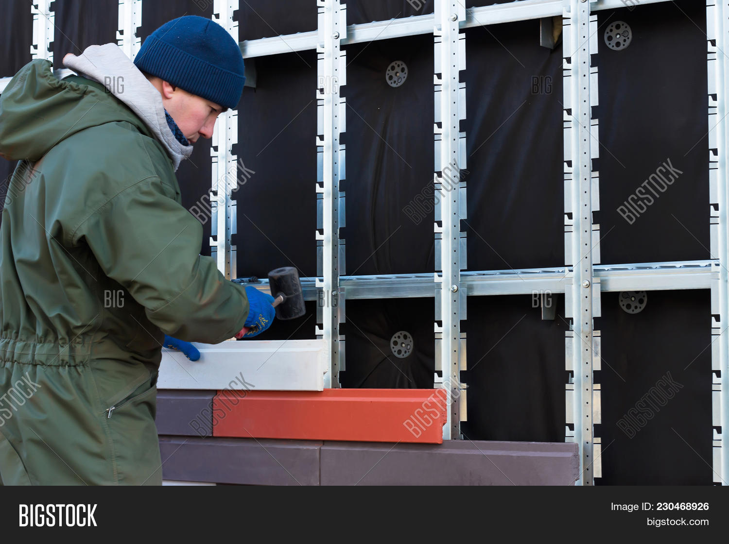 Worker Wall Cladding Image & Photo (Free Trial) | Bigstock