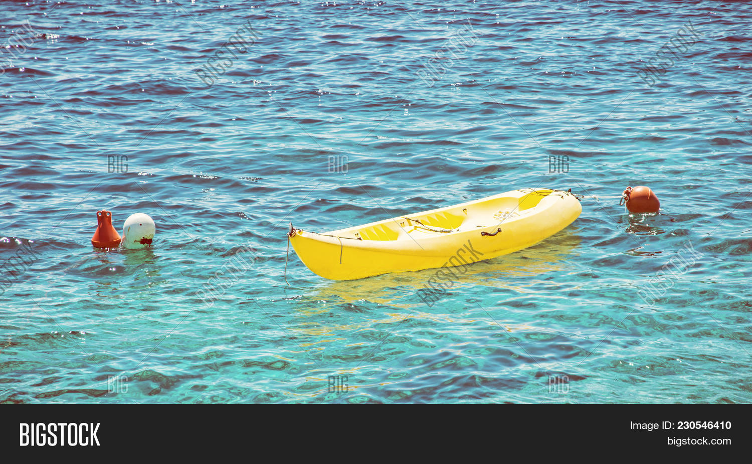 Anchored Yellow Kayak Image & Photo (Free Trial) | Bigstock