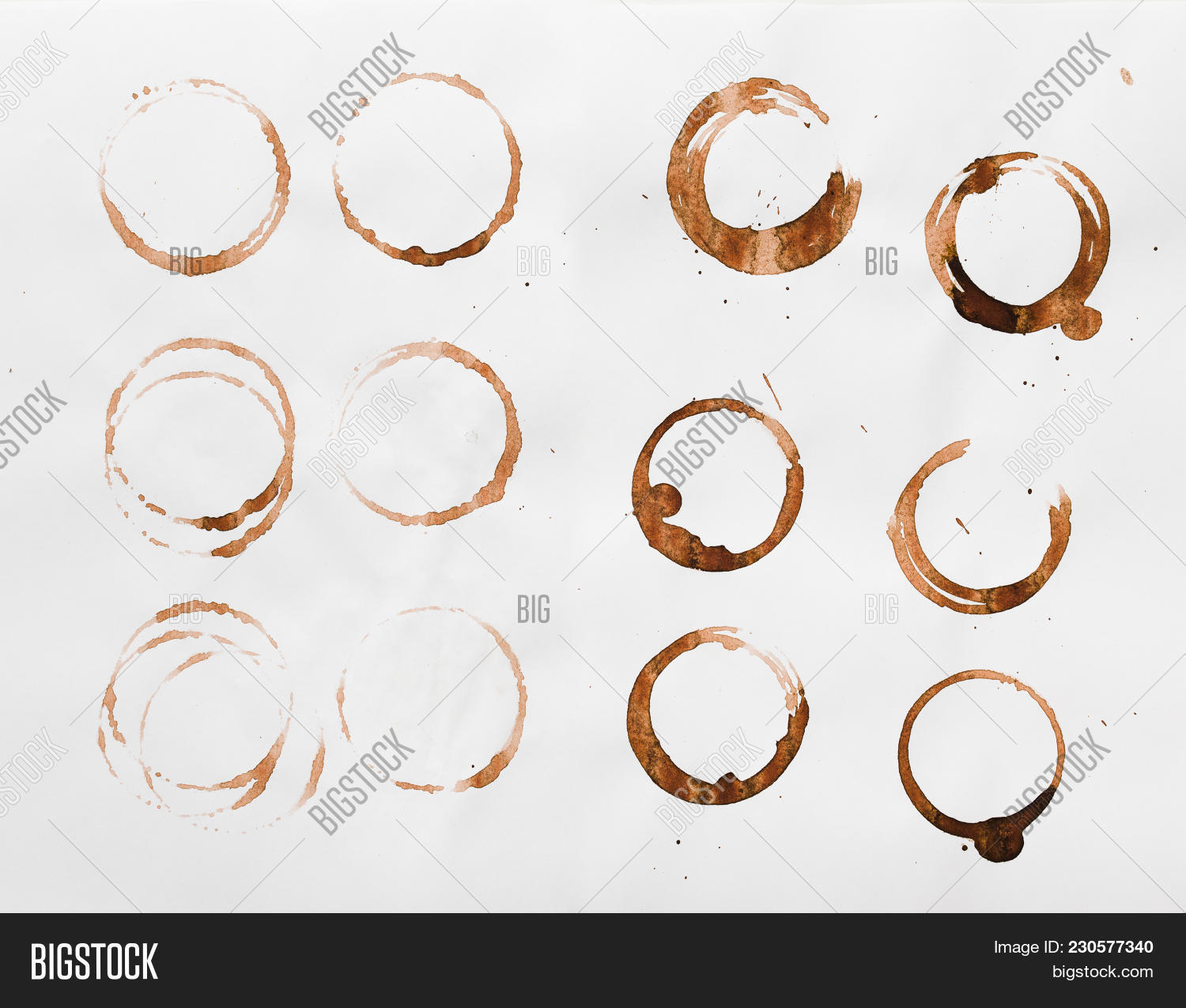 Set Coffee Cup Stains Image & Photo (Free Trial) | Bigstock