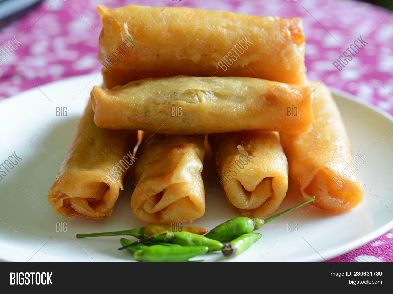 Spring Rolls. Close Image & Photo (Free Trial) | Bigstock