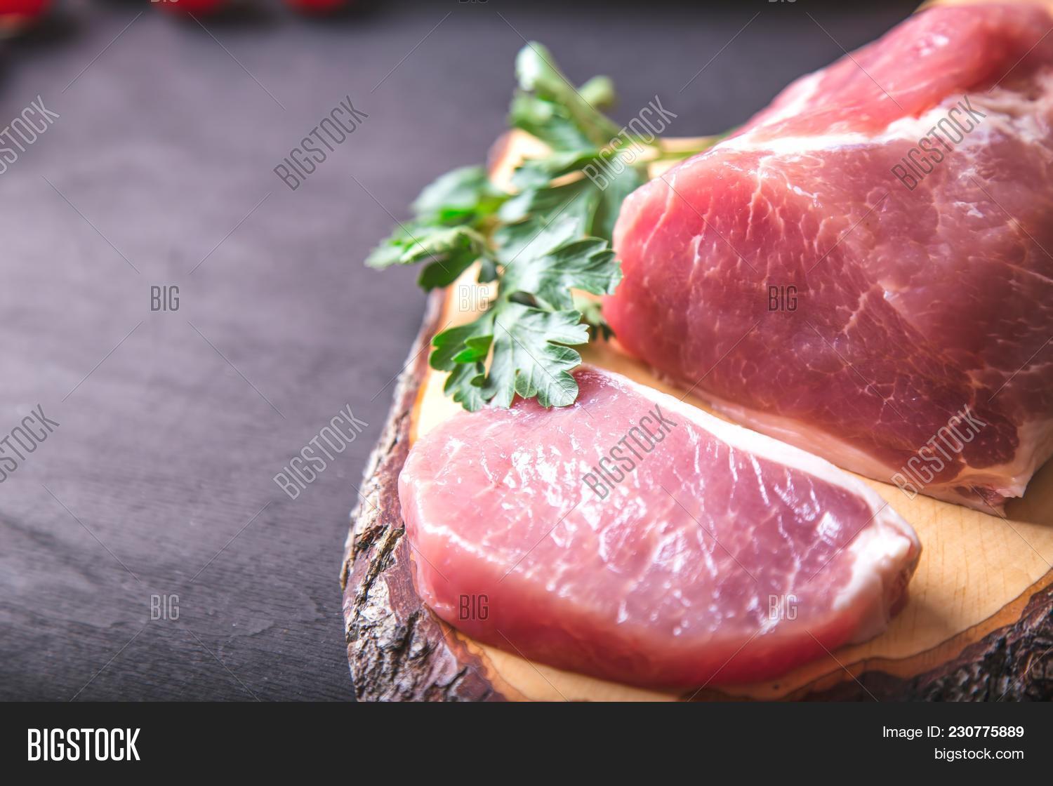 Cut Pieces Pork Fillet Image & Photo (Free Trial) | Bigstock