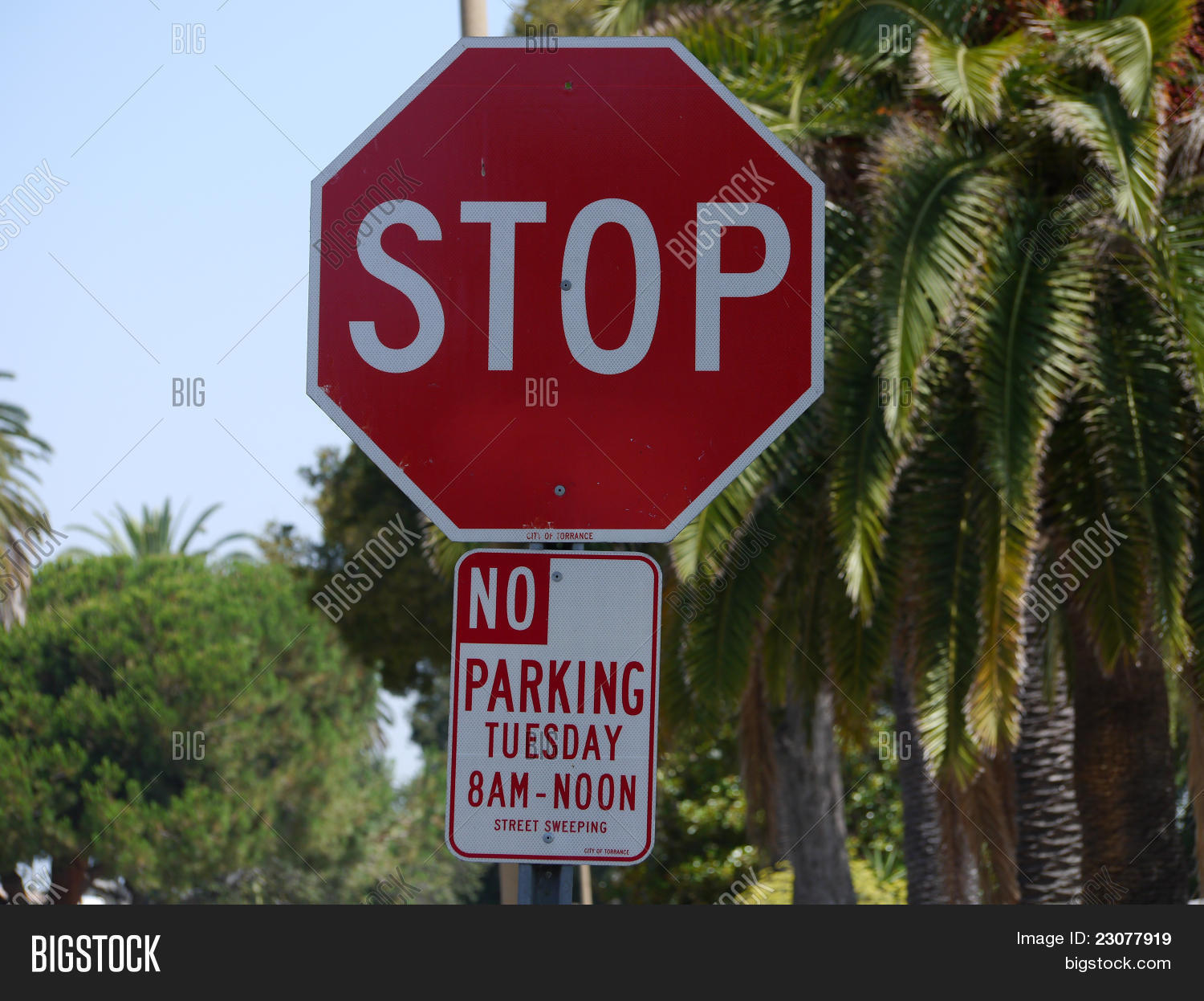 Stop Sign No Parking Image & Photo (Free Trial) | Bigstock
