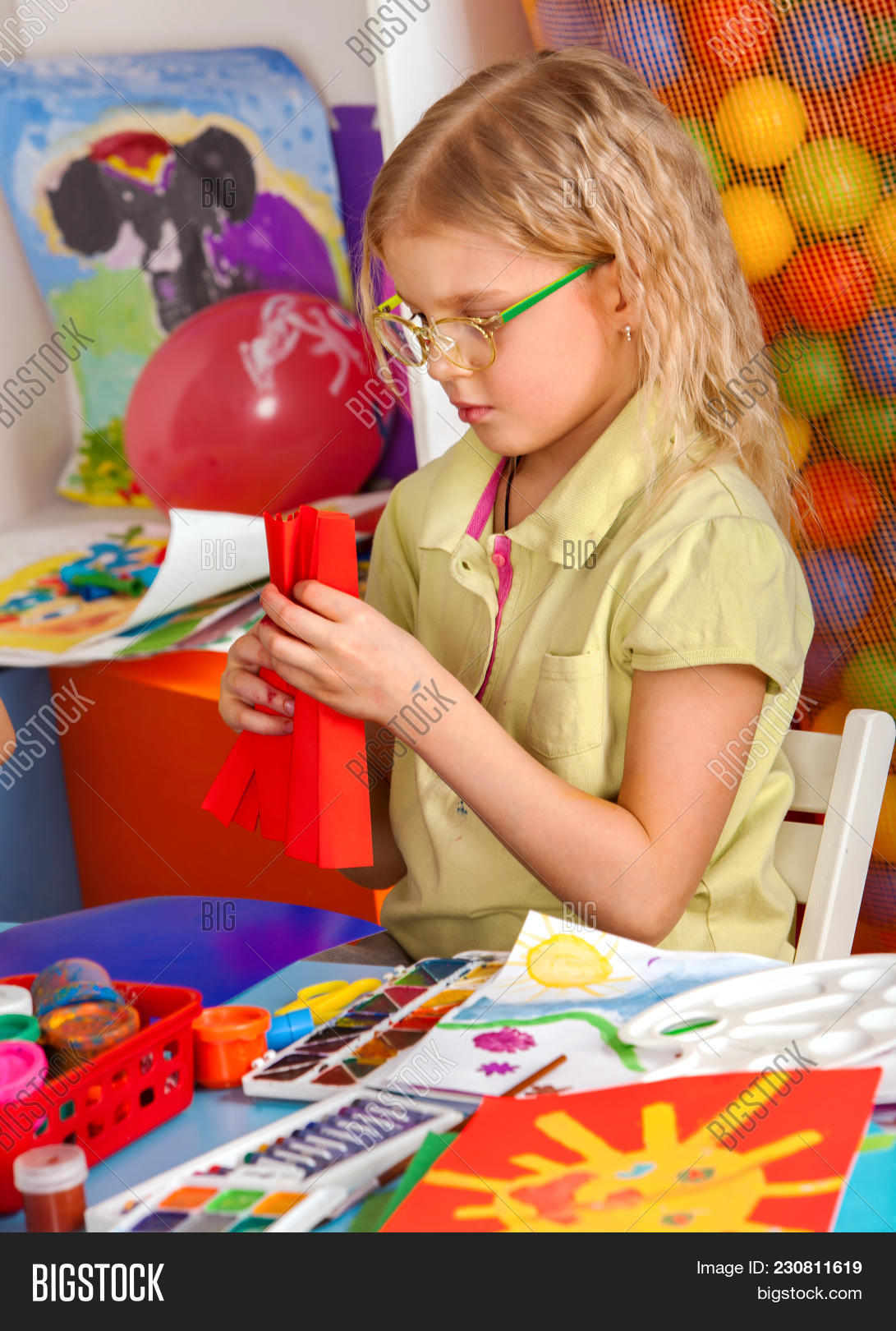 Child Cutting Paper Image & Photo (Free Trial) | Bigstock