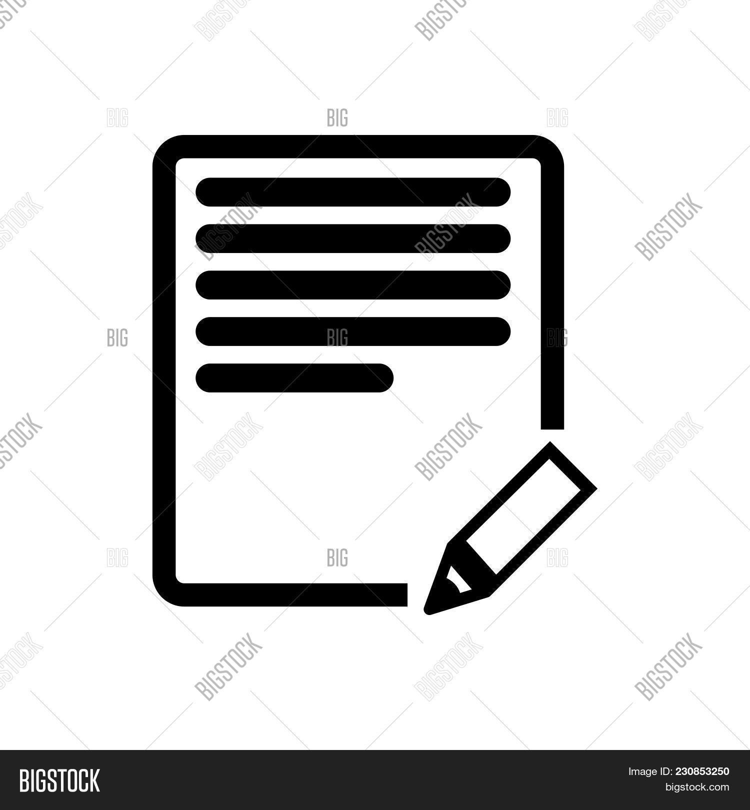 Edit Text Vector Icon Vector & Photo (Free Trial) | Bigstock