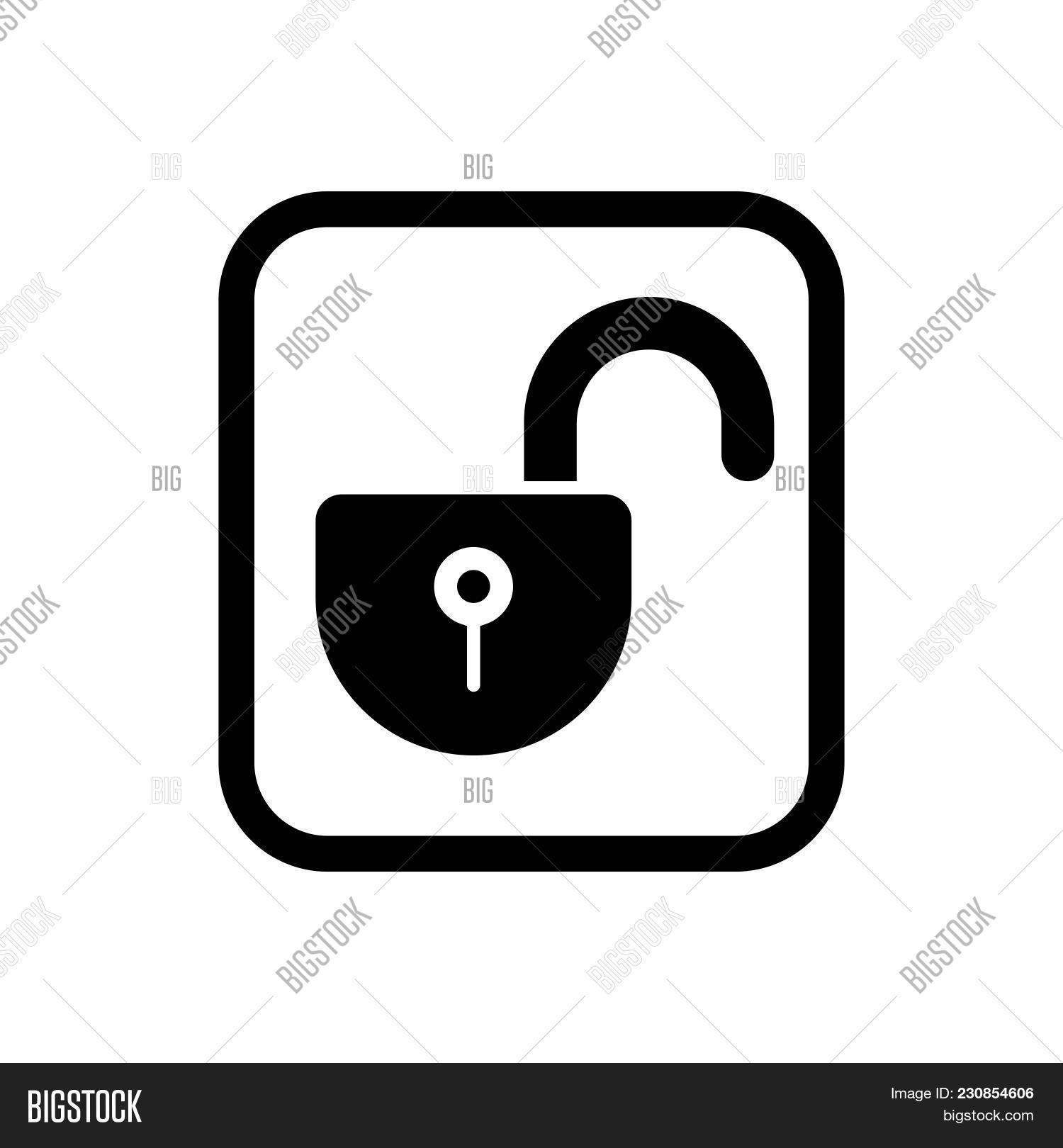 Unlocked Vector Icon Vector & Photo (Free Trial) | Bigstock
