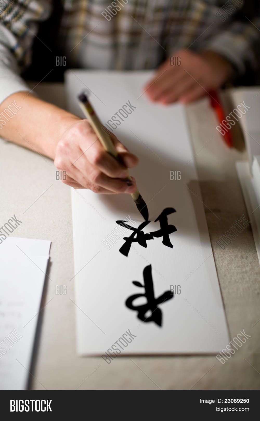 Writing Chinese Image & Photo (Free Trial) | Bigstock