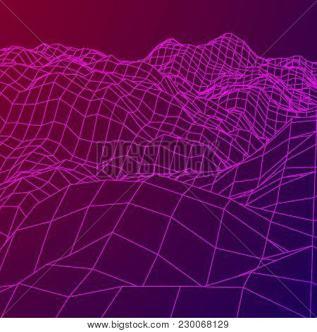 Grid Background Wireframe Images, Illustrations, Vectors - Grid ...