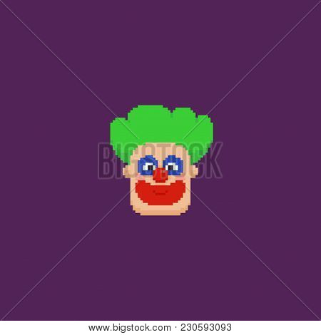 Pixel Art Clown Head Vector & Photo (Free Trial) | Bigstock