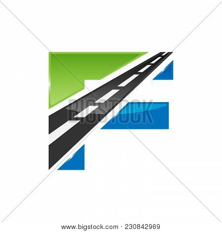 F Letter Road Vector & Photo (Free Trial) | Bigstock