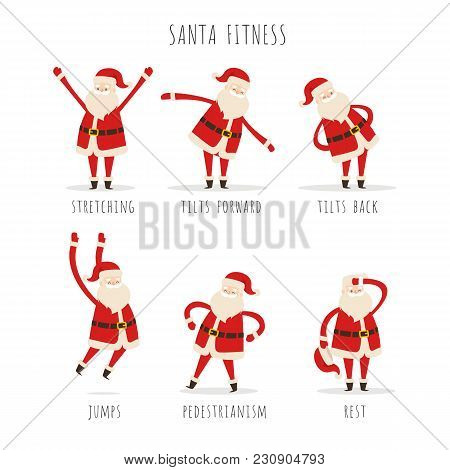 Set Active Santa Vector & Photo (Free Trial) | Bigstock