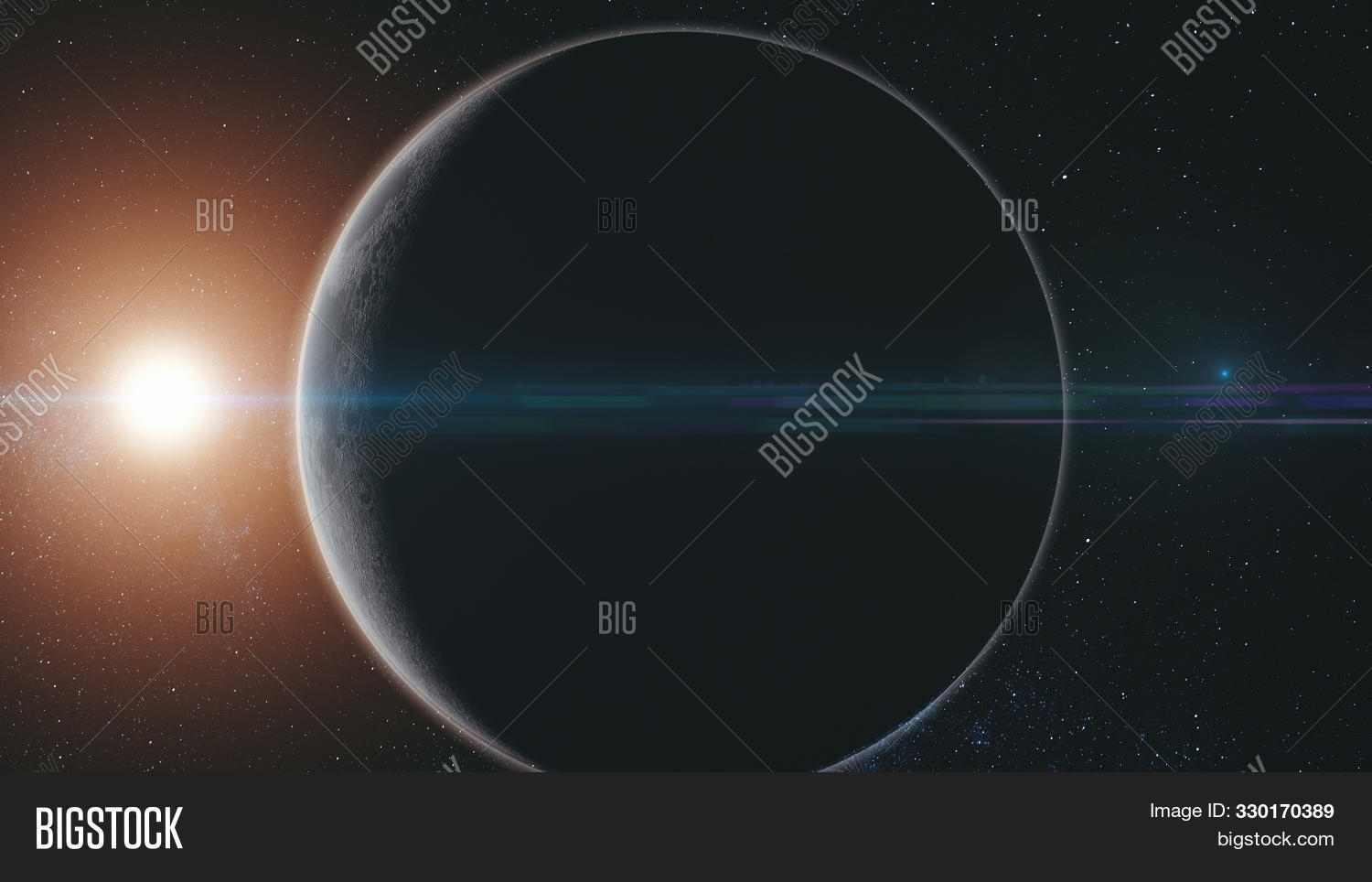 Moon Orbit Surface Sun Image & Photo (Free Trial) | Bigstock