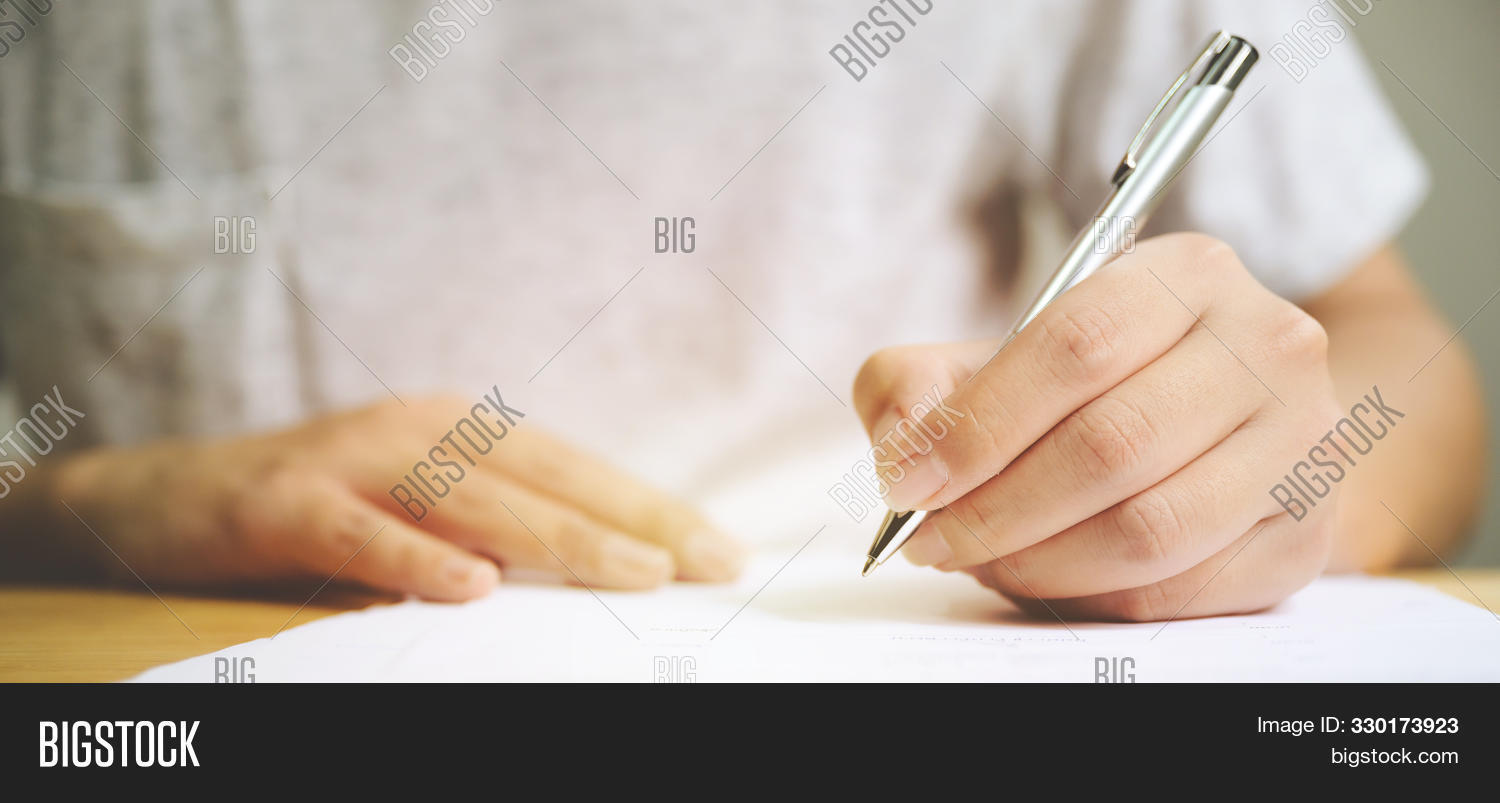 Hand Man Signing Image & Photo (Free Trial) | Bigstock