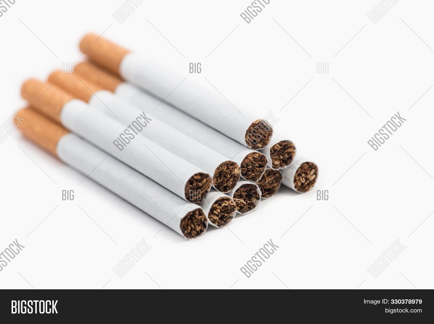 Pile Ten Cigarettes On Image & Photo (Free Trial) | Bigstock