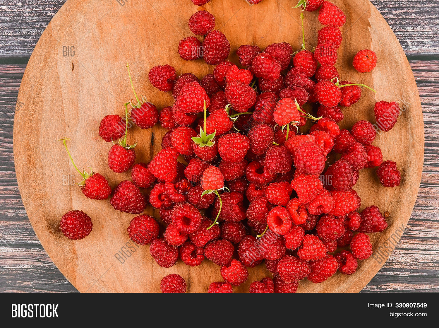Raspberries On Wooden Image & Photo (Free Trial) | Bigstock