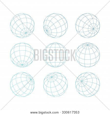 Vector Outline Globe Vector & Photo (Free Trial) | Bigstock
