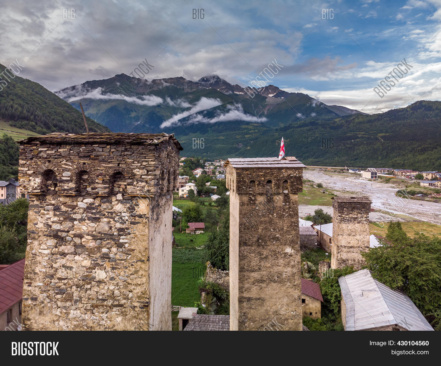 Aerial View Mestia Image & Photo (Free Trial) | Bigstock