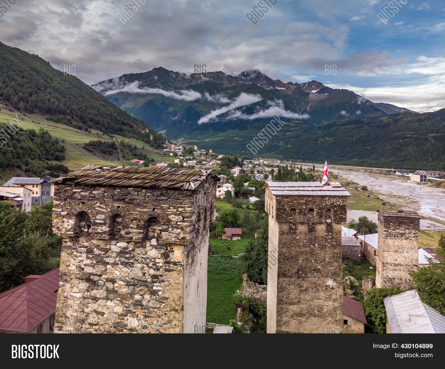 Aerial View Mestia Image & Photo (Free Trial) | Bigstock