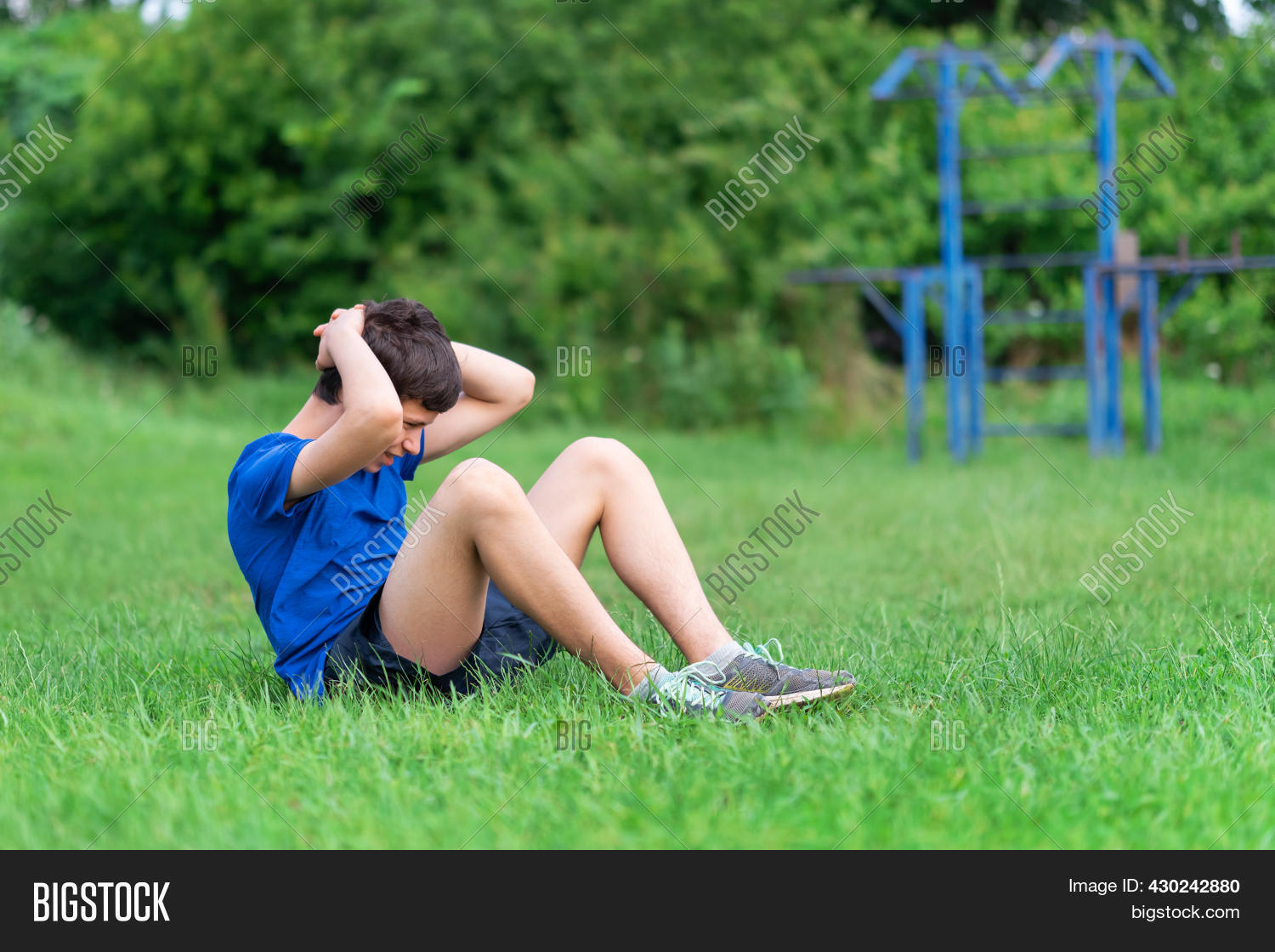 Teenage Boy Exercising Image & Photo (Free Trial) | Bigstock