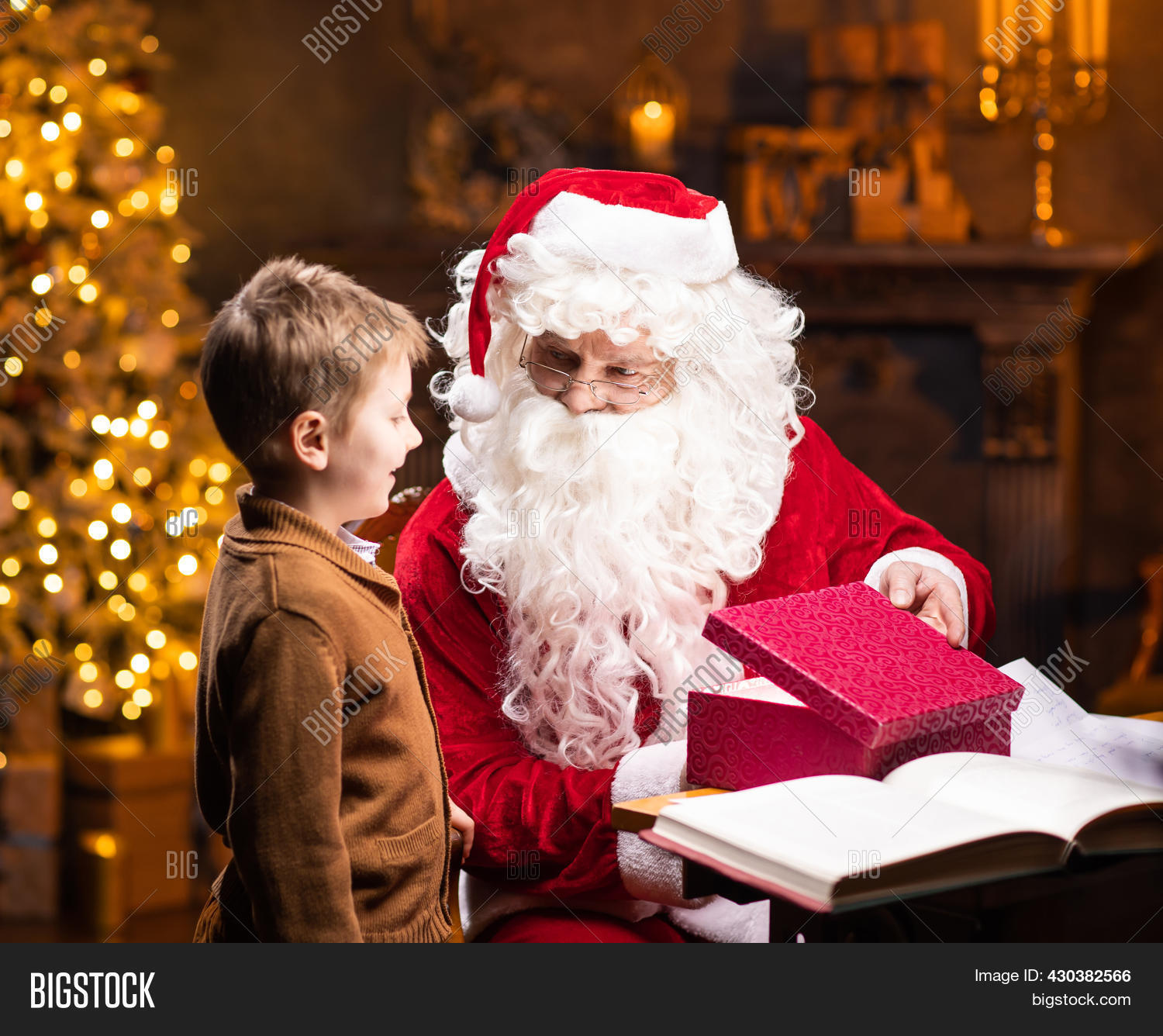 Santa Claus Little Boy Image & Photo (Free Trial) | Bigstock