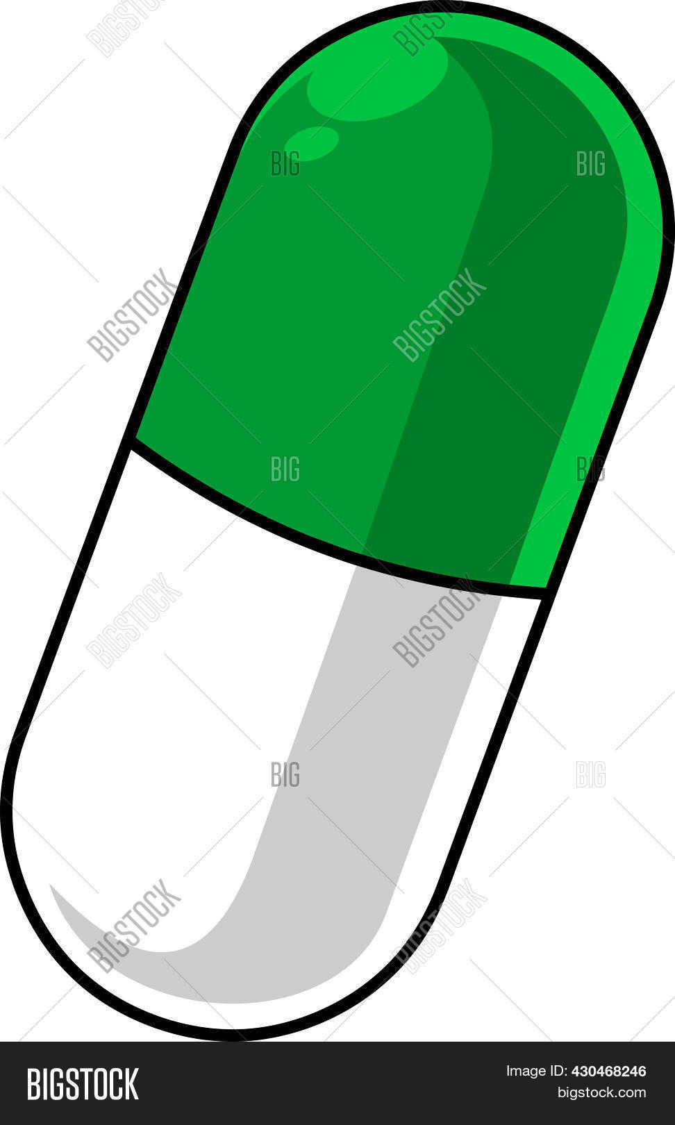 Cartoon Capsule Pill. Image & Photo (Free Trial) | Bigstock