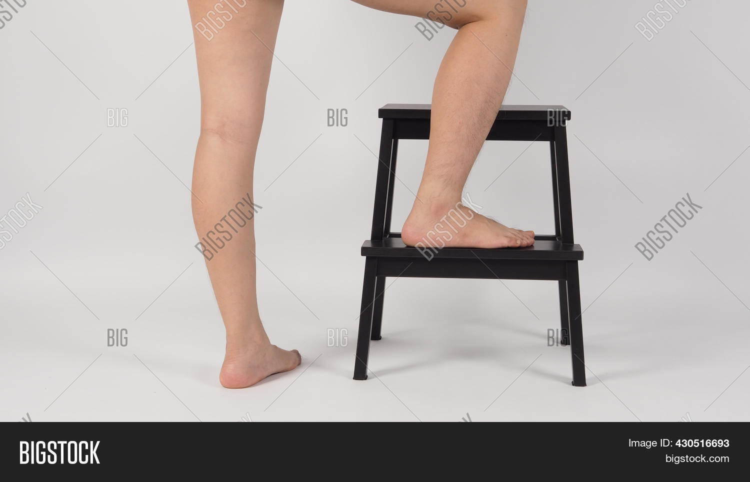 Barefoots Legs On Step Image & Photo (Free Trial) | Bigstock