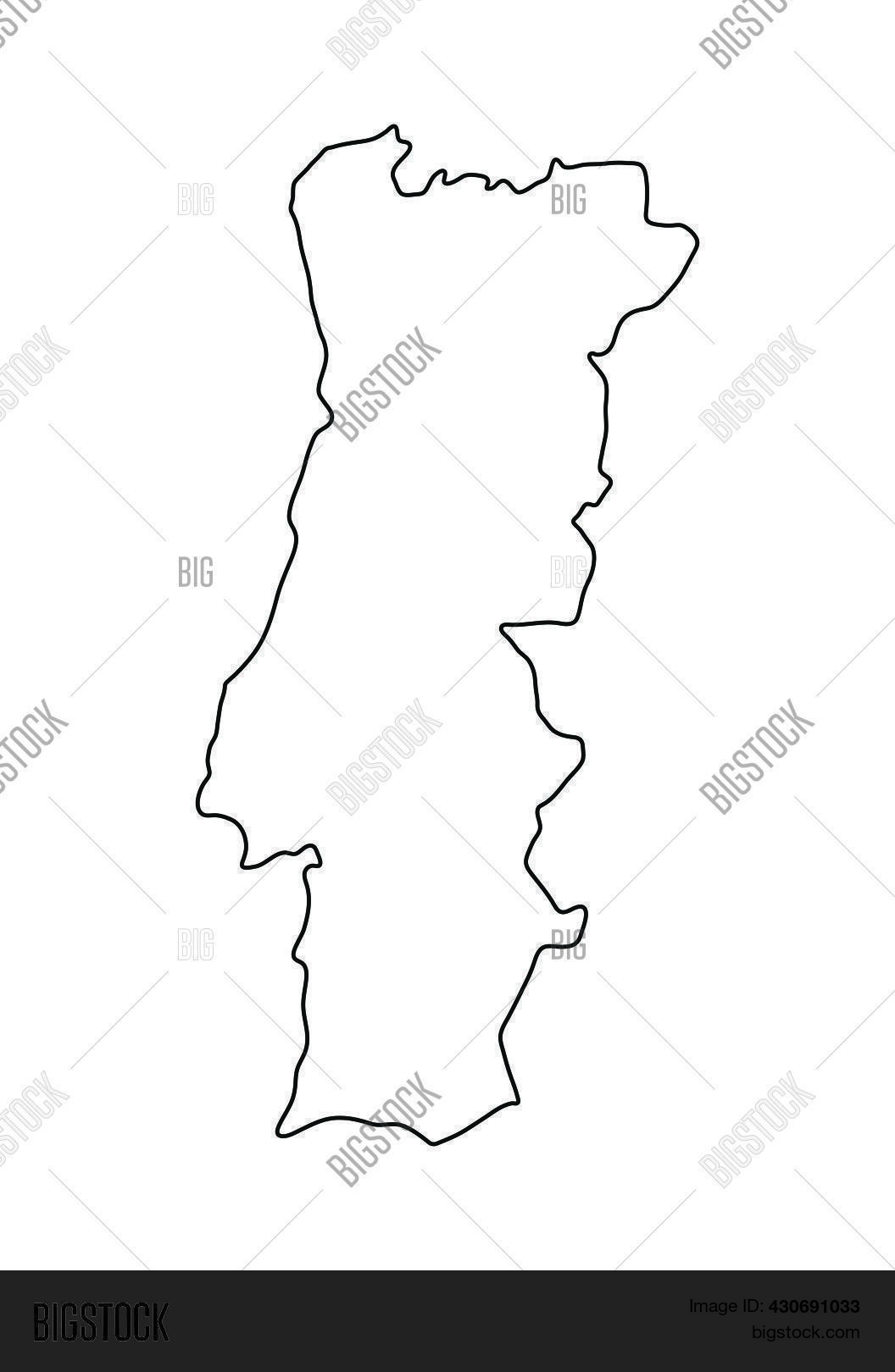 Portugal Outline Flag Vector & Photo (Free Trial) | Bigstock
