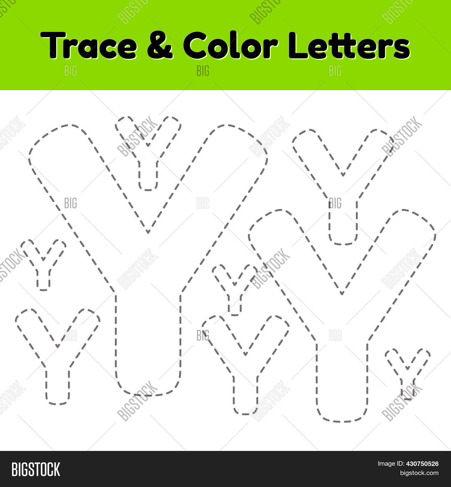 Trace Line Letter Image & Photo (Free Trial) | Bigstock