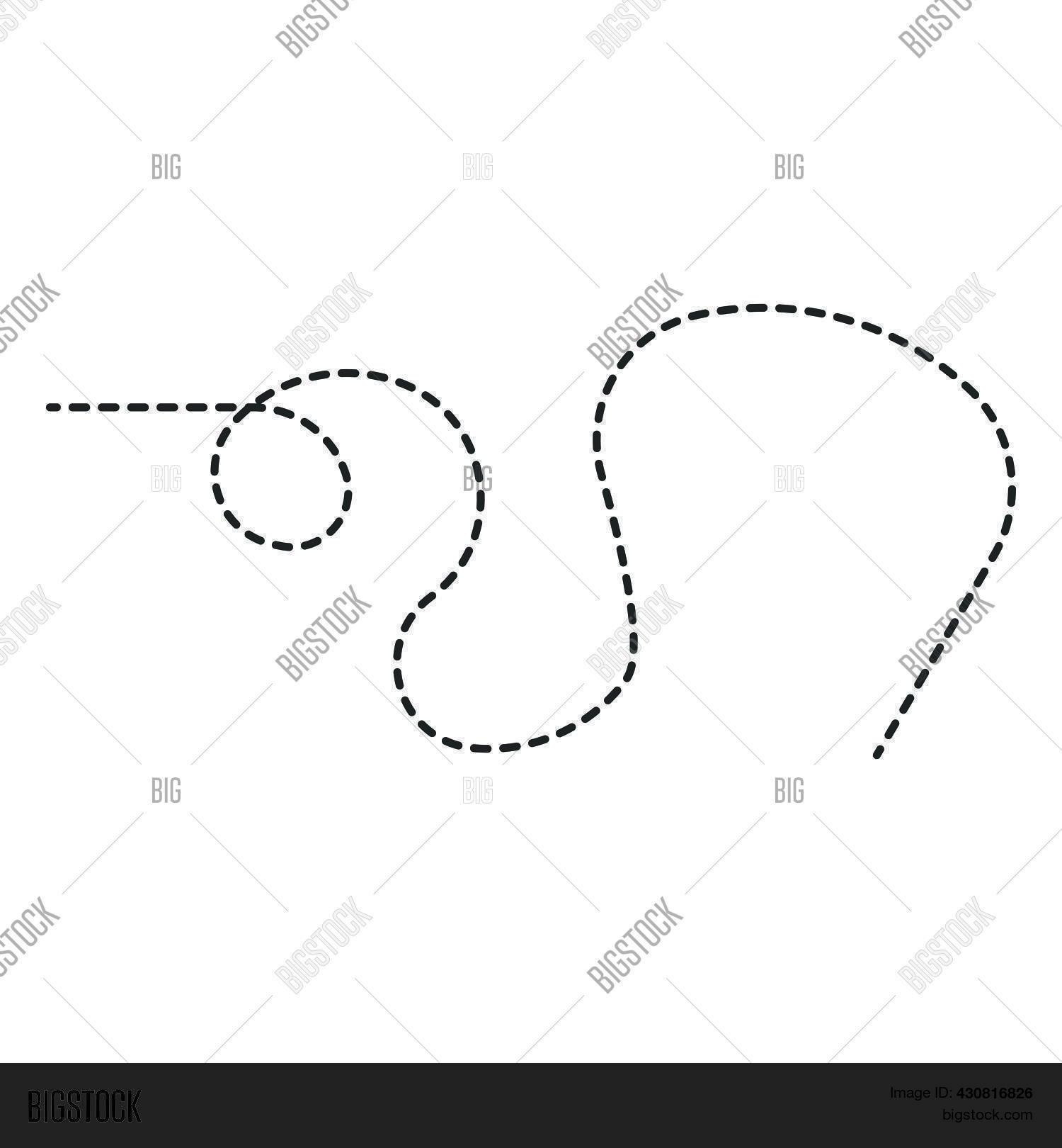 Vector Route Path Vector & Photo (Free Trial) | Bigstock
