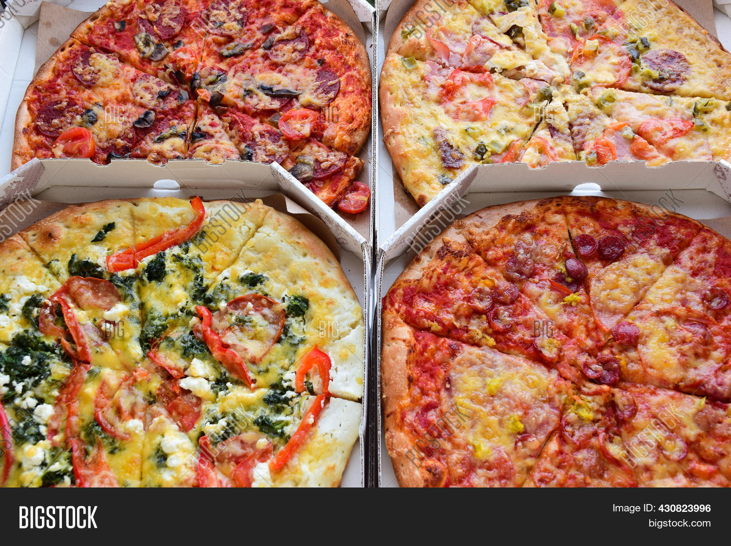 Four Boxes Pizza Image & Photo (Free Trial) | Bigstock