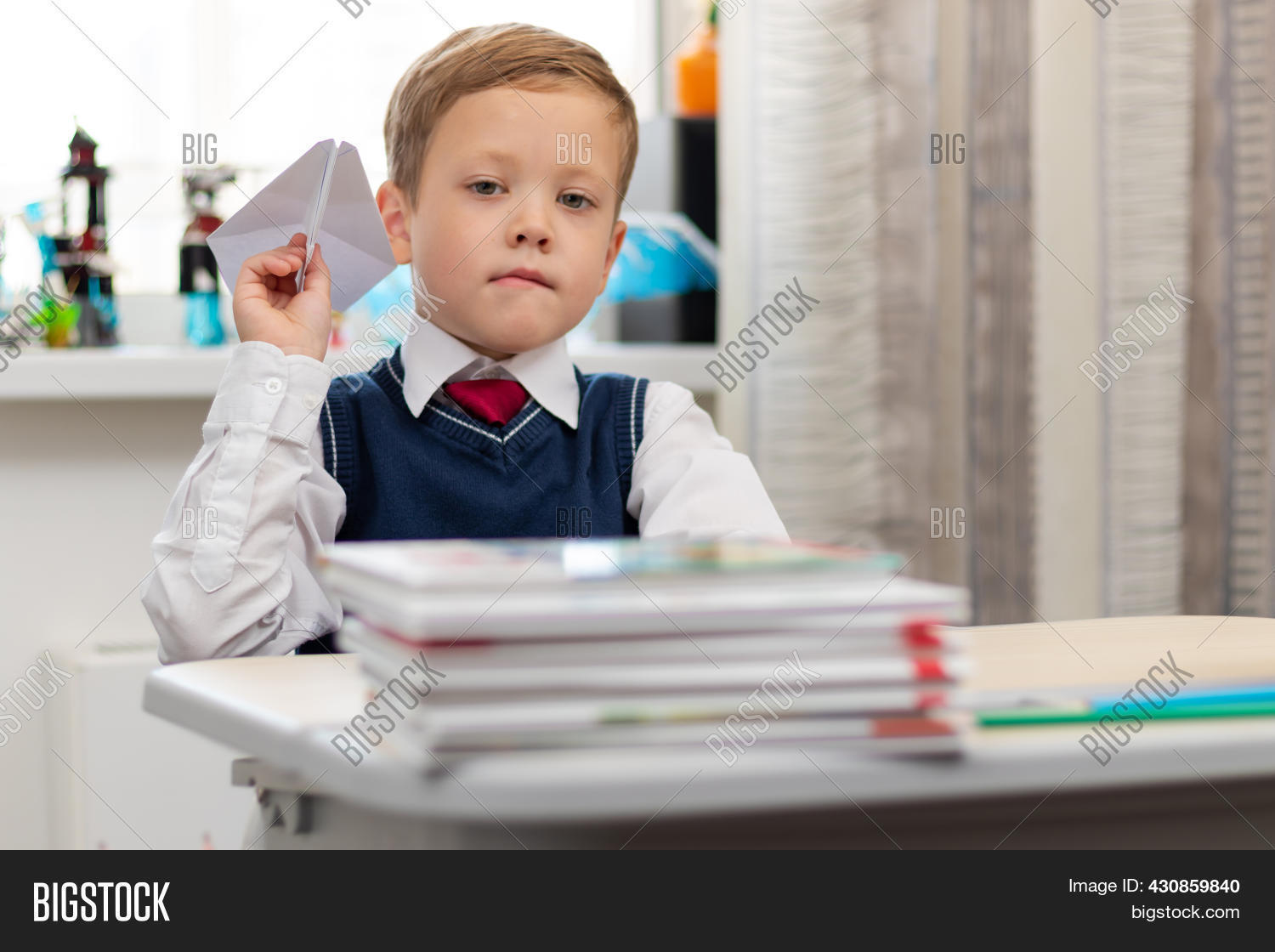 Cute First-grader Boy Image & Photo (Free Trial) | Bigstock