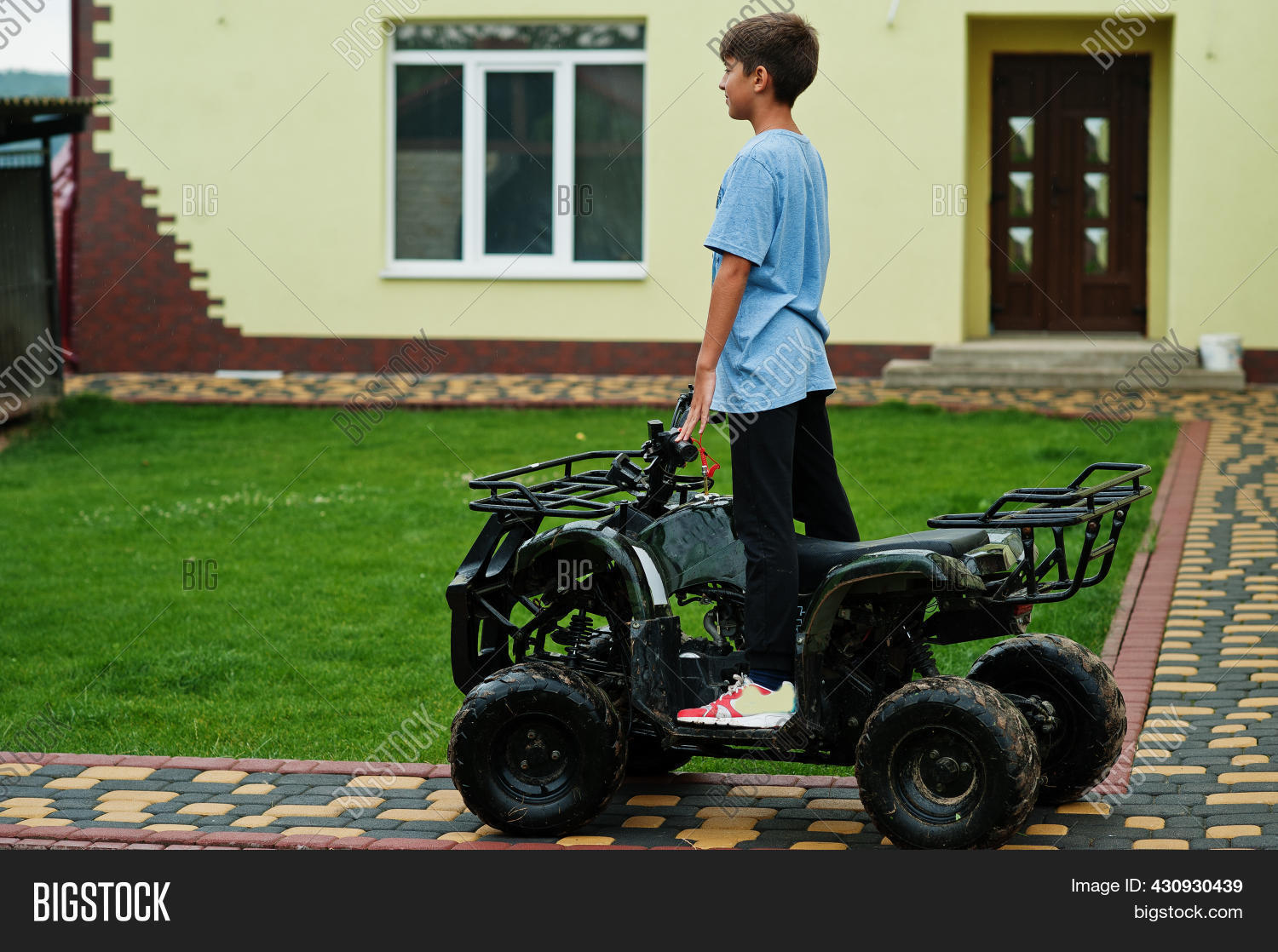 Boy Four-wheller Atv Image & Photo (Free Trial) | Bigstock