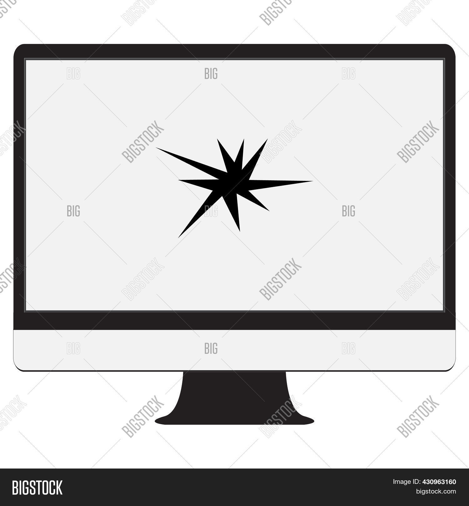 Broken Monitor Icon On Image & Photo (Free Trial) | Bigstock