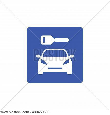 Blue Car Rental Sign Vector & Photo (Free Trial) | Bigstock