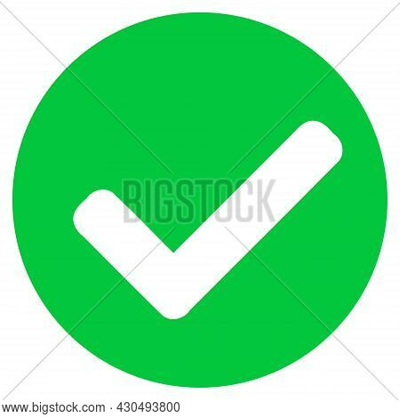 Yes Mark Icon Flat Vector & Photo (Free Trial) | Bigstock