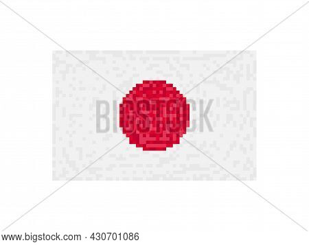 Japanese Flag Pixel Vector & Photo (Free Trial) | Bigstock