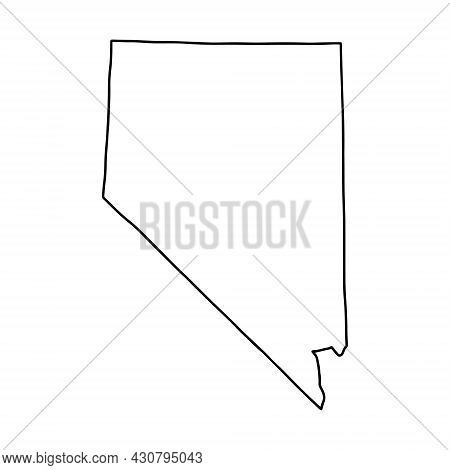Outline Map Nevada Vector & Photo (Free Trial) | Bigstock