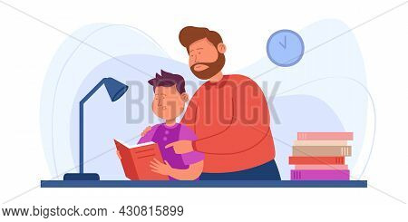 Cartoon Dad Son Doing Vector & Photo (Free Trial) | Bigstock