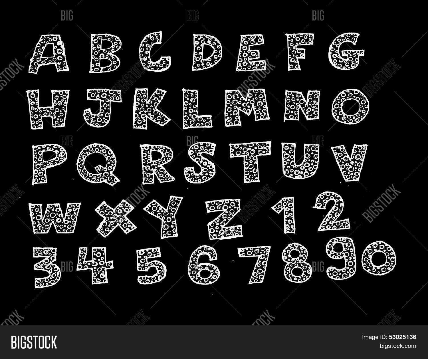 Font Sketch Hand Vector & Photo (Free Trial) | Bigstock