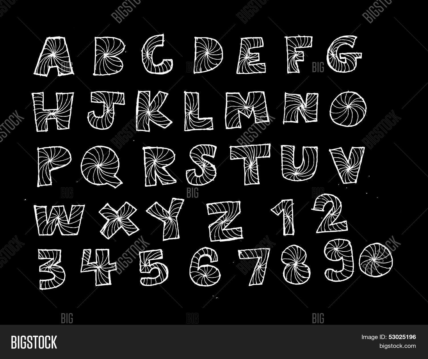 Font Sketch Hand Vector & Photo (Free Trial) | Bigstock
