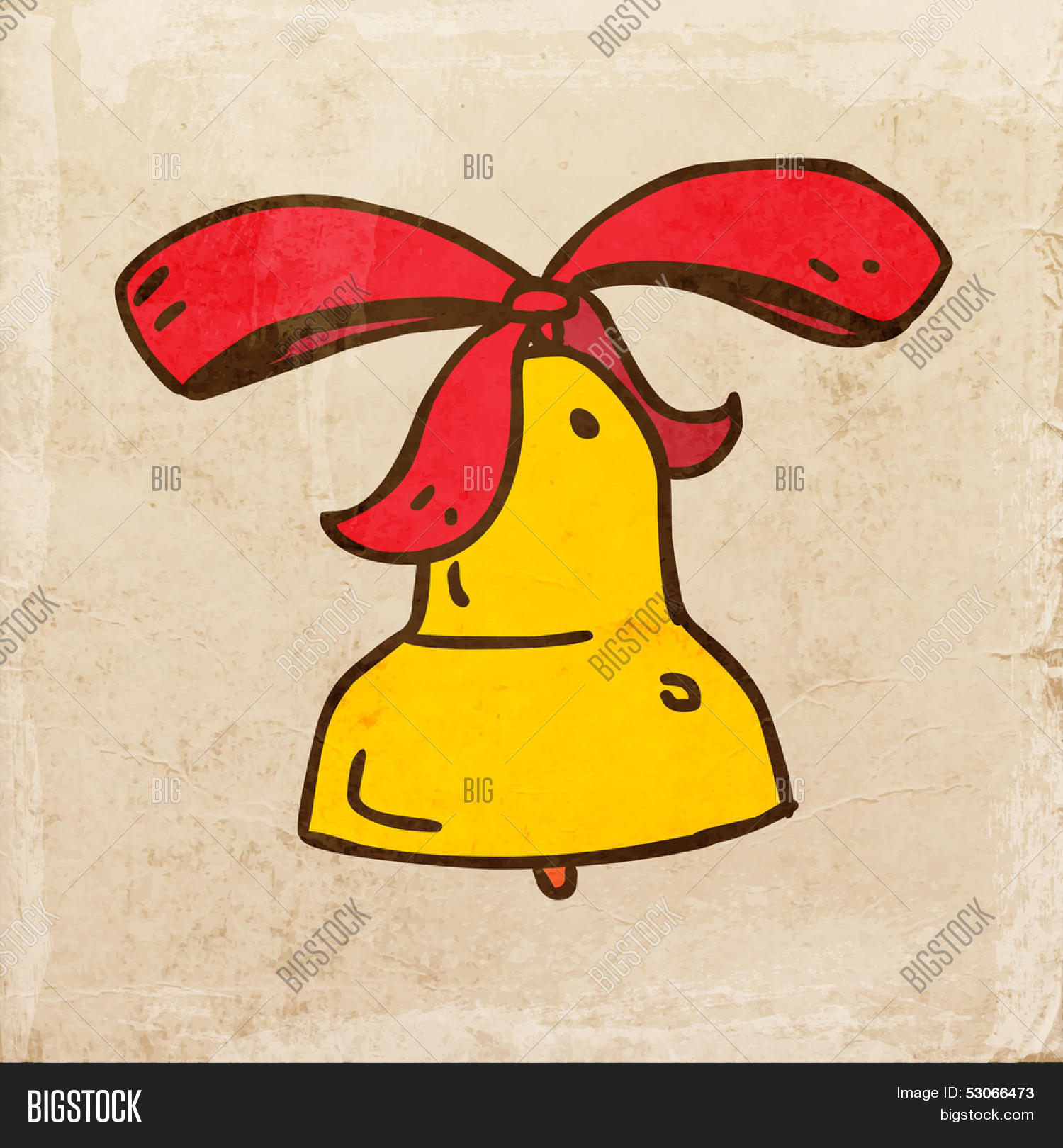 Cartoon Golden Bell Vector & Photo (Free Trial) | Bigstock