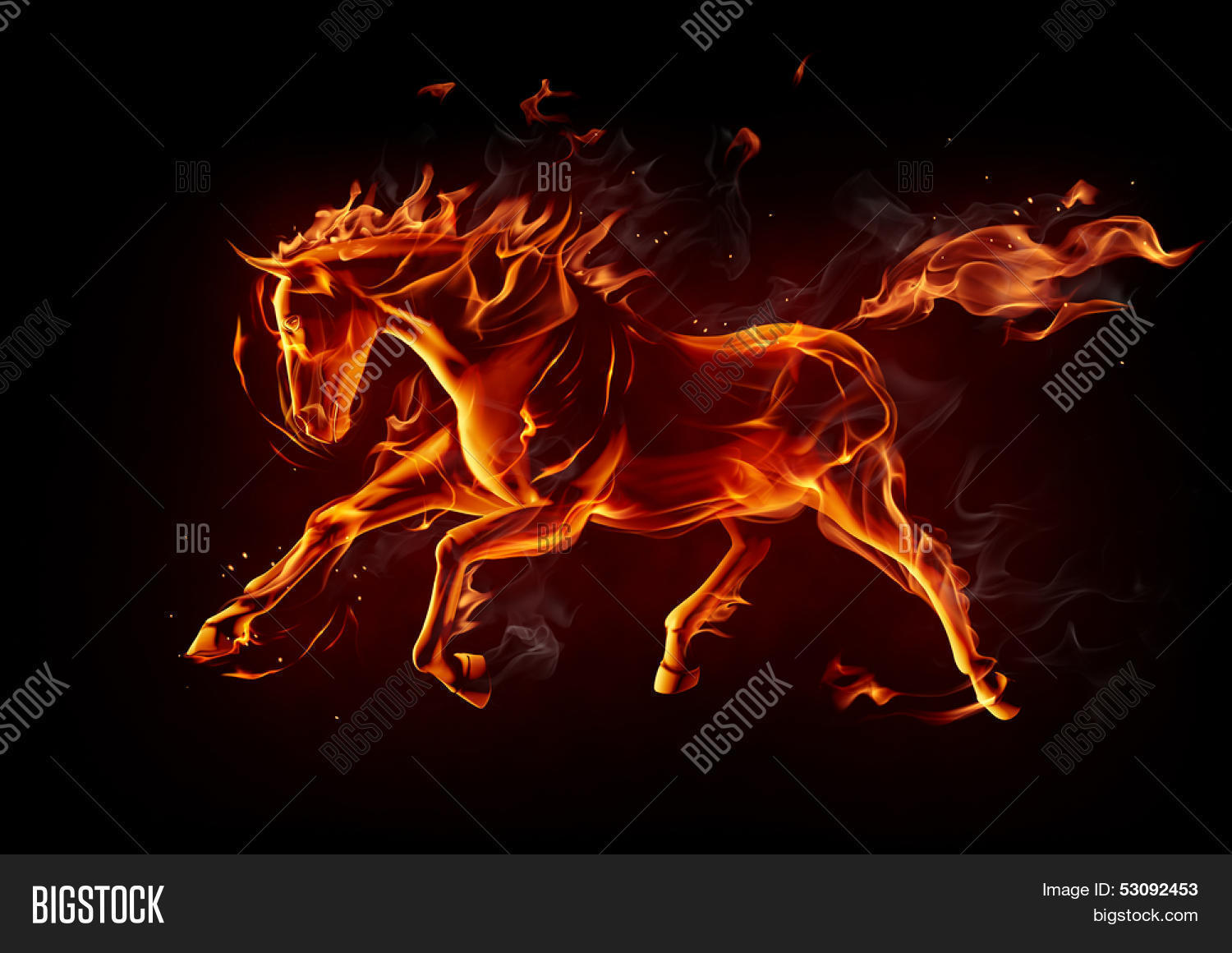 Fiery Horse Image & Photo (Free Trial) | Bigstock